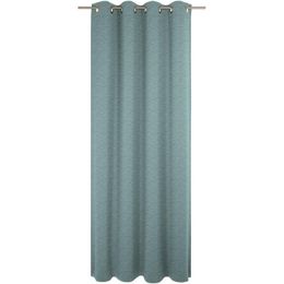 WIRTH Vorhang &raquo;Trondheim B&laquo; &Ouml;sen 1 Stk. tlg. blau Chenille, Polyacryl 375cm, &Ouml;sen, 132cm