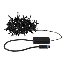 Paulmann LED-Lichterkette &raquo;Yuna IP44 Schwarz&laquo; 1 Stk.-flammig dimmbar Dioden 114 Stk. Flammen 1 Stk., Gesamtl&auml;nge 12,4m