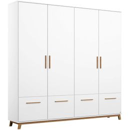 Rauch Dreht&uuml;renschrank &raquo;Kleiderschrank Schrank Garderobe W&auml;scheschrank Schlafzimmer CARLSSON&laquo; Breiten: 92/136/181 cm, H&ouml;he 203 cm, mit Spiegel, Griffe