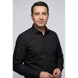 OLYMP Herren OLYMP Businesshemd &raquo;Level Five body fit&laquo; schlichtes Design schwarz 40, N-Gr