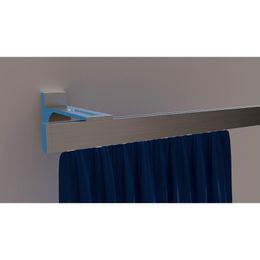 Indeko Gardinenstange &raquo;Bern&laquo; 1 l&auml;ufig-l&auml;ufig Wunschma&szlig;l&auml;nge Innenlauf Komplett-Set inkl. Gleitern und Montagematerial silber Aluminium B/L: 380cm, 1 
