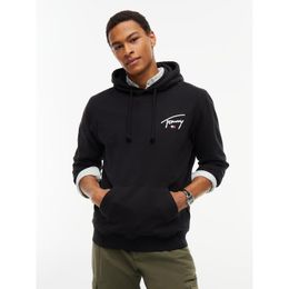 Tommy Jeans Herren Kapuzensweatshirt &raquo;REGULAR ENTRY SIGNATURE HOOD&laquo;, Regular fit mit Kapuze schwarz XL