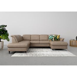 Sit & More sit&more Wohnlandschaft &raquo;Maggiore U-Form&laquo; wahlweise mit Kopfteilverstellung, Schlaffunktion und Stauraum grau 100% Polyester B/H/T: 312cm x 224cm, 