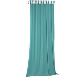 WIRTH Vorhang &raquo;Newbury&laquo; Schlaufen 1 Stk. tlg. nach Ma&szlig; blau Baumwolle, Polyester 155cm, Schlaufen, 130cm