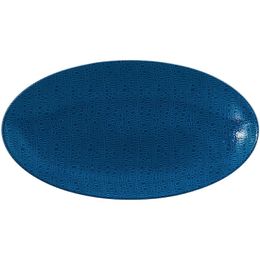 Seltmann Weiden Servierplatte &raquo;Life Fashion&laquo; Platte oval blau Porzellan B/H/L: 17,9cm x 2,5cm x 32,9cm