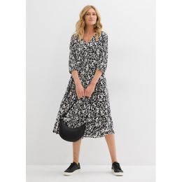 bonprix Damen bonprix Midikleid aus Viskose, Midil&auml;nge, Regular Fit, mit Taschen 52, N-Gr