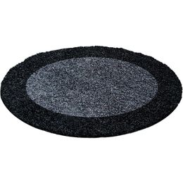 Ayyildiz Teppiche Hochflor-Teppich &raquo;Life Shaggy 1503&laquo; rund 30 mm H&ouml;he rechteckig, auch als L&auml;ufer erh&auml;ltlich, Shaggy, Langflor, Wohnzimmer grau Kunstfaser &Oslash; 120cm 1 Stk