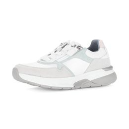 Rollingsoft Damen rollingsoft Keilsneaker , Freizeitschuh, Halbschuh, Schn&uuml;rer mit gepolstertem Schaftrand wei&szlig; 44