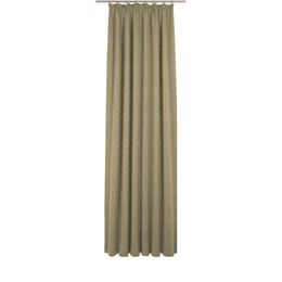 WIRTH Vorhang &raquo;Trondheim B&laquo; Kr&auml;uselband 1 Stk. tlg. nach Ma&szlig; gelb Chenille, Polyacryl 175cm, Kr&auml;uselband, 132cm