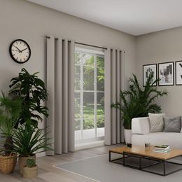 Neutex for you! Verdunkelungsvorhang &raquo;INSULA&laquo; &Ouml;sen 1 Stk. tlg. Uni-Dimout f&uuml;r starke Verdunklung, nach Ma&szlig; grau Polyester 130cm, &Ouml;sen, 140cm