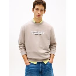 Tommy Jeans Herren Sweatshirt "TJM REGULAR CREW NECK"limestone dust, Gr. M, unifarben, Sweatware, Obermaterial: 100% Baumwolle, Sweatshirts