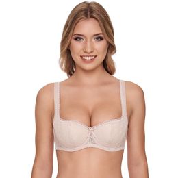 SuSa Damen Dirndl-BH &raquo;Wiesn Zauber&laquo; Soft-Cups, Spitze, mit B&uuml;gel, St&auml;bchen in der Seitennaht beige 85, Cup A Trachtenmode