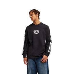 DC Shoes Herren Langarmshirt "DC Echo", schwarz-wei&szlig;, Gr. S, Obermaterial: 75% Baumwolle, 25% Baumwolle., Shirts