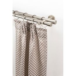 Garesa Gardinenstange &raquo;EASY&laquo; &Oslash; 20 mm 2 l&auml;ufig-l&auml;ufig Wunschma&szlig;l&auml;nge Vorhanggarnitur, verl&auml;ngerbar, Wandmont., Endkappe, Alu, mit Ringe gold Aluminium 