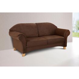 OTTO home 3-Sitzer &raquo;Mayfair&laquo; braun MELROSE (100% Polyester);Struktur fein (95% Polyester, 5% Polyamid) B/H/T: 194cm x 90cm x 90cm, Microfaser MELROSE