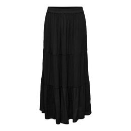Only Carmakoma Damen Only CARMAKOMA Maxirock &raquo;CARMIKKA LONG SKIRT WVN NOOS&laquo; mit Volant schwarz M (46/48)