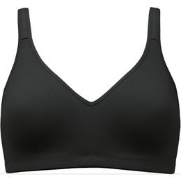 Naturana B&uuml;gelloser BH &raquo;Elasticup&laquo; 1 Stk. vorgeformte Cups, breite Tr&auml;ger, ohne B&uuml;gel, bequem, basic schwarz 80, Cup B/C/D B&uuml;gelloser BH