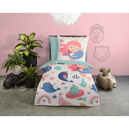 Good Morning Kinderbettw&auml;sche &raquo;Silvie&laquo; 2 Baumwolle, Renforc&eacute;, Wendeoptik, Kind, Baby, Meerjungfrau Renforc&eacute;, Obermaterial: 100% Baumwolle B/L: 135cm x