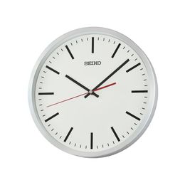 Seiko Unisex Wanduhr Quarzuhr, durchlaufende Sekunde, K&uuml;che, B&uuml;ro, Esszimmer, Arbeitszimmer silber &Oslash; 30,2cm