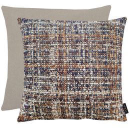 Apelt Dekokissen &raquo;Chalet&laquo; R&uuml;ckseite Strukturuni / Wendekissen grau Obermaterial: 35% Polyester, 35% Viskose, 20% Baumwolle, 10% sonstige Fasern B/L: 