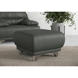 COTTA Hocker &raquo;Maranello&laquo; 1 Stk. tlg. grau 100% Echtleder B/H/T: 66cm x 43cm x 66cm, Leder PAMPAS