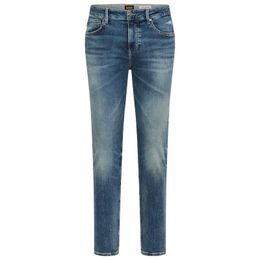 BOSS Orange Herren BOSS Orange Tapered-fit-Jeans &raquo;Onyx Comfor Fit Denim&laquo; Regular Tapered Fit, Stretch-Denim, Mittlere Bundh&ouml;he blau 33, L&auml;nge 32