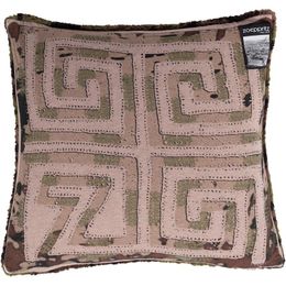 ZOEPPRITZ1828 Dekokissen &raquo;Reborn Camouflage&laquo; luxeri&ouml;se Kunstfell Kissenh&uuml;lle braun Polyester B/L: 50cm x 50cm, 1 Stk.