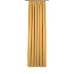 Adam Vorhang &raquo;Uni Collection&laquo; Kr&auml;uselband 1 Stk. tlg. aus 100% Bio-Baumwolle, Vorhang nach Wunschma&szlig; gelb Baumwolle (Bio-Baumwolle) 205cm, Kr&auml;uselband, 