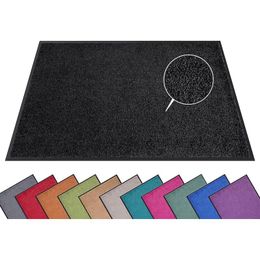 Hanse Home Fu&szlig;matte &raquo;Wash & Clean&laquo; rechteckig 7 mm H&ouml;he Schmutzfangmatte, T&uuml;rmatte, In- und Outdoor, Teppich, L&auml;ufer, waschbar schwarz Kunstfaser B : 
