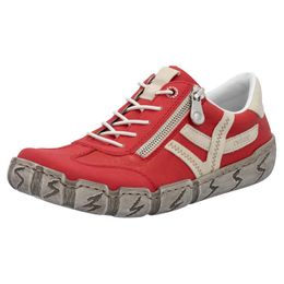 Rieker Damen Slip-On Sneaker , Halbschuh, Schlupfschuh, Freizeitschuh mit weicher Innensohle rot 40