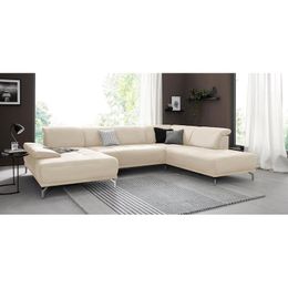 OTTO home Wohnlandschaft &raquo;Caluna&laquo; Inkl.Sitztiefenverstellung, wahlweise mit Kopf- und Armteilverstellung beige Flachgewebe Mura: (100% Polyester);