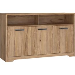 FORTE Sideboard &raquo;Joadakis&laquo; braun Holzwerkstoff B/H/T: 139,2cm x 85,2cm x 42cm, 3 Stk.