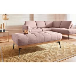 exxpo - sofa fashion Hocker &raquo;Palic, moderner Polsterhocker mit tollen Verarbeitungsdetails&laquo; rosa B/H/T: 139cm x 47cm x 71cm, Webstoff Premium
