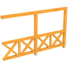 Skan Holz Carport-Seitenwand &raquo;Andreaskreuz&laquo; Wandanbau braun Holzwerkstoff B/H/T: 355cm x 210cm