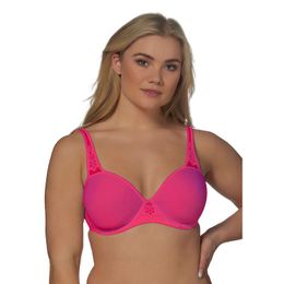 B&uuml;gel-BH &raquo;Spacer Bra&laquo; vorgeformte Cups, breite Tr&auml;ger, mit B&uuml;gel, mit Spitze, feminin pink 70, Cup C B&uuml;gel-BH
