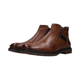Bugatti Herren Bugatti Stiefelette Zipper Boots, Stiefelette mit Profillaufsohle - schmale Form braun 45