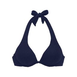s.Oliver Damen s.Oliver B&uuml;gel-Bikini-Top &raquo;Oana&laquo; mit Strukturmuster blau 42, Cup C