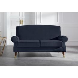 Home Affaire 2-Sitzer &raquo;Rennes&laquo; in Samtoptik oder Baumwoll-Mix blau Samtoptik (100% Polyester);Baumwollmix (50% Baumwolle, 50% Polyester) B/H/T: 160cm 