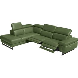 Egoitaliano Ecksofa &raquo;Candice, elegant, edel und bequem, erstklassiger Sitzkomfort, L-Form&laquo; inkl. 2 elektrischer Relaxfunktionen, Bedienung &uuml;ber Taste an Armlehne 