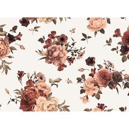 Livingwalls living walls Fototapete &raquo;Designwalls Flower Bouquet 2&laquo; glatt Vlies, Wand, Schr&auml;ge, Decke rosa Vlies B/L: 3,5m x 2,55m