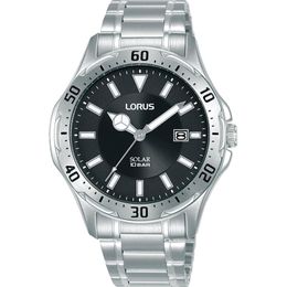Lorus Damen Lorus Solaruhr Armbanduhr, Herrenuhr, Edelstahlarmband, analog, Tag Einheitsgr&ouml;&szlig;e