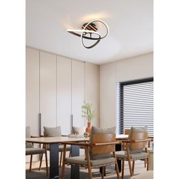 OTTO home LED Deckenleuchte &raquo;Ullii, Deckenlampe warmwei&szlig; 3000K 15W, Print Holzoptik Streifen&laquo; LED-Board 1 Stk. Warmwei&szlig; als Wandleuchte oder 