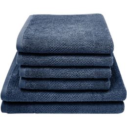 Dyckhoff Handtuch Set &raquo;Popcorn Streifen&laquo; Set 6 Walkfrottier 2 Badet&uuml;cher (70x140 cm), 4 Handt&uuml;cher (50x100 cm) Walkfrottier, Obermaterial: 100% Baumwolle 6, 