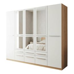 Priess Kleiderschrank &raquo;Schrank Garderobe W&auml;scheschrank Barcelona in 5 Breiten&laquo; viel Stauraum, ger&auml;umige Schubk&auml;sten, mit Spiegel, MADE IN GERMANY wei&szlig;
