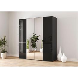 Musterring Kleiderschrank &raquo;Imola W&laquo; inkl. Einlegeb&ouml;den und Kleiderstangen, mit Glas- und Spiegelt&uuml;ren grau Floatglas, Holzwerkstoff B/H/T: 197,3cm x 236cm x 58cm