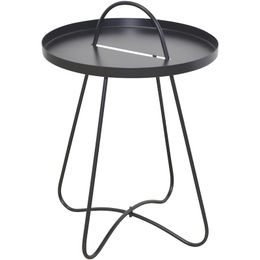 HOFMANN LIVING AND MORE Beistelltisch Metallplatte schwarz B/H/T: 40cm x 57cm x 40cm