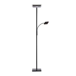 JUST LIGHT Stehlampe &raquo;HANS&laquo; LED-Board 1 Stk. Warmwei&szlig; LED, dimmbar &uuml;ber Touchdimmer, Schalter, Touchschalter schwarz 2, 1 Stk.