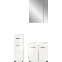 Welltime Badm&ouml;bel-Set &raquo;FLORENZ, 3-teilige Badkombination, hochwertige MDF-Front&laquo; best. aus: 1 Unterschrank, 1 Waschbeckenunterschrank, 1 