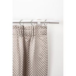 Garesa Gardinenstange &raquo;EASY&laquo; &Oslash; 20 mm 1 l&auml;ufig-l&auml;ufig Wunschma&szlig;l&auml;nge Vorhanggarnitur, verl&auml;ngerbar, Wandmontage, Aluminium, mit Ringe silber Aluminium 