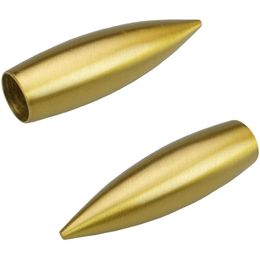 Liedeco Gardinenstangen-Endst&uuml;ck &raquo;Bullet&laquo; f&uuml;r Gardinenstangen &Oslash; 16 mm gold 2 Stk.